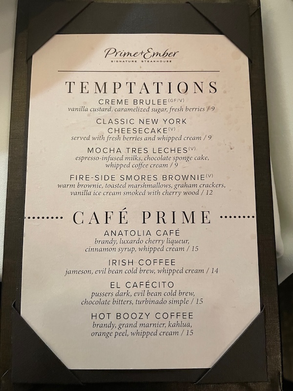 Prime & Ember Menu (2026) – Steak Prices & Photos | Eastport